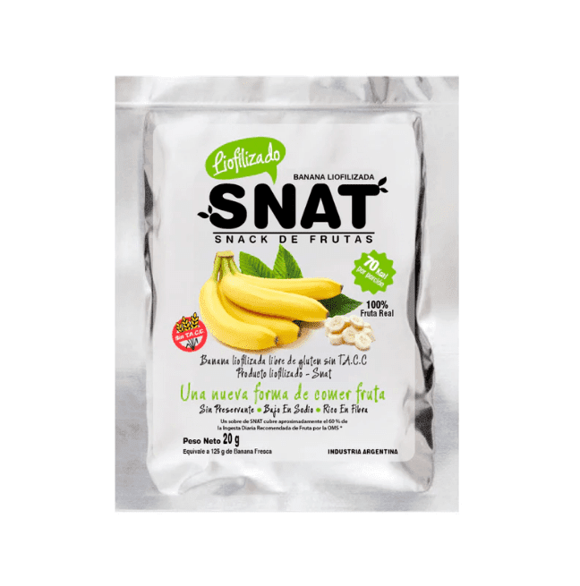 Snack De Frutas Snat Banana Liofilizada X 20 Gr Sin T.A.C.C – SUPER 22 ...